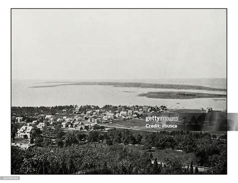 Antique Photograph Of Sandy Hook New Jersey High Res Vector Graphic