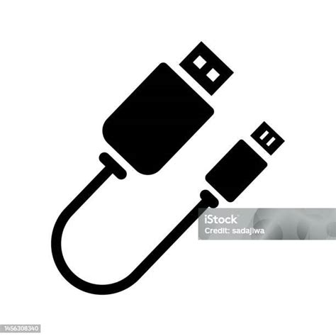 Usbケーブルのシンプルなフラットアイコンベクターイラスト Usbケーブルのベクターアート素材や画像を多数ご用意 Usbケーブル