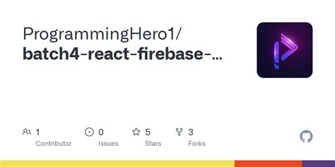 Github Programminghero Batch React Firebase Authentication Module
