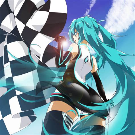 Hatsune Miku Racing Miku And Racing Miku Vocaloid And 2 More Drawn By Gor2 Danbooru