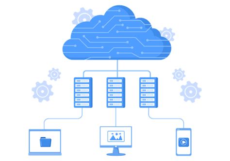 Best Premium Cloud Data Sharing Illustration Download In Png And Vector