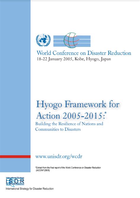 Hyogo Framework For Action 2005 2015 Apad Research