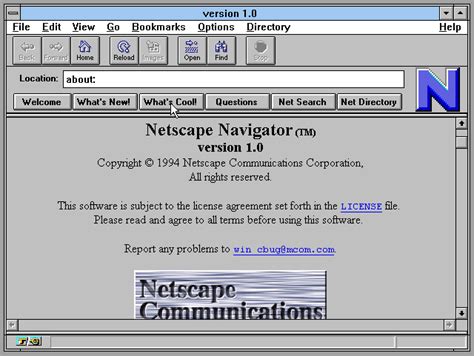 Software Spotlight Netscape Navigator 1 0 — Winworld