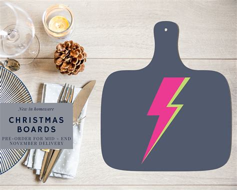 Buy MELAMINE CHOPPING BOARD SLATE WITH PINK BOLT Prints Interiors