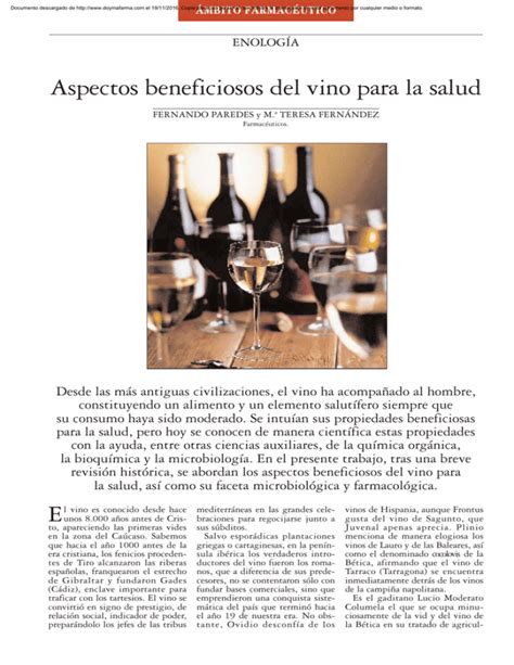 Aspectos Beneficiosos Del Vino Para La Salud