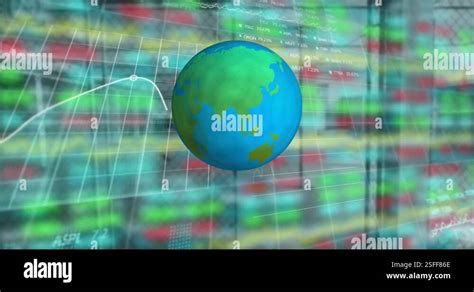 Animation Globe Graphs Data Processing Stock Videos And Footage Hd And 4k Video Clips Alamy