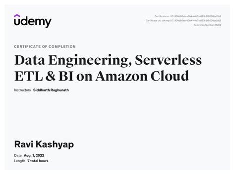 ravi kashyap on linkedin udemy course completion certificate