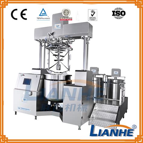 Gmp Vacuum Lotion Emulsion Homogenizer With Emulsifier And Mixer