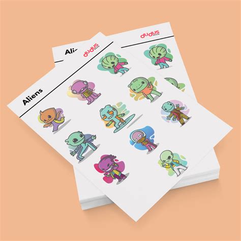 Alien Characters Sticker Sheet — Dudus Online