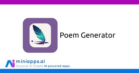 Poem Generator Free Ai Powered Mini App Miniapps Ai