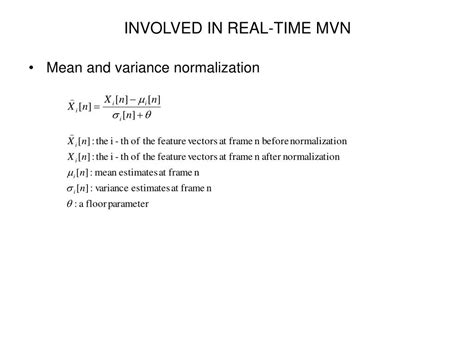 Ppt On Real Time Mean And Variance Normalization Of Speech Recognition Features Powerpoint