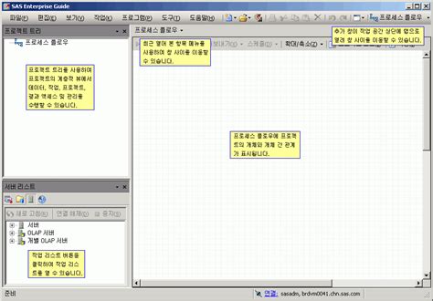 SAS Enterprise Guide 작업 공간