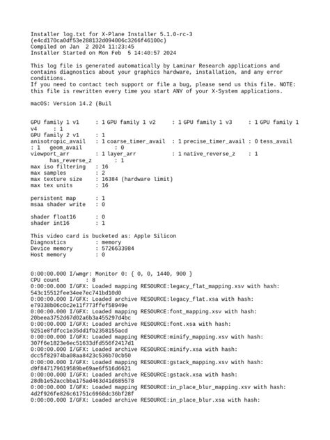 X Plane Installer Log Pdf Graphics Processing Unit Software Engineering