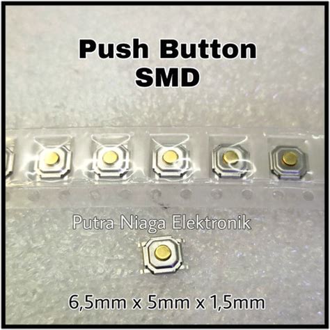 Jual Push Button SMD 4p Switch Tactile Mini SMT 4pin Kota Bandung Putra Niaga Elektronik
