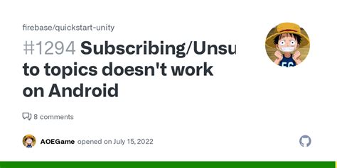Subscribingunsubscribing To Topics Doesnt Work On Android · Issue