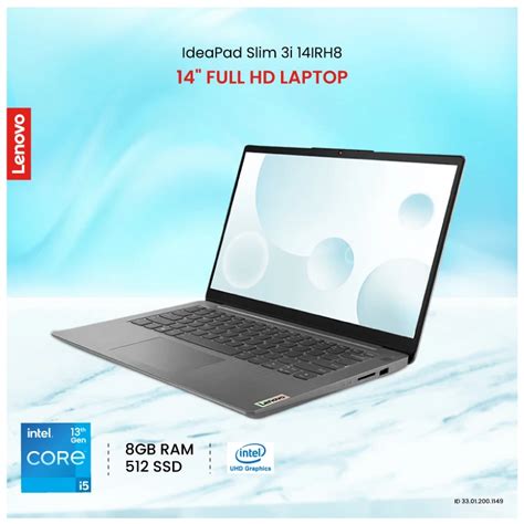 Lenovo Ideapad Slim Irh Arctic Grey Laptop Price In Bd