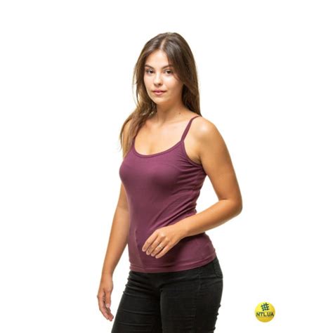 Жіноча майка на тонких бретелях з бавовни Наталюкс 41 2135 — купити вигідно