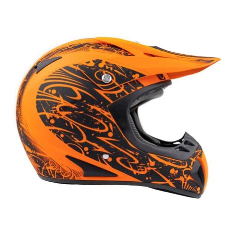 Matte Orange Typhoon Adult Dirt Bike Helmet ATV Off Road ORV Motocross Helmet EBay