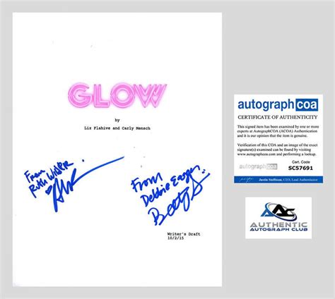 Alison Brie And Betty Gilpin Autograph Signed Glow Full Script Acoa Etsy