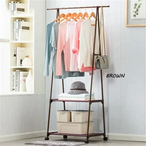 Gantungan Baju Berdiri Besi Segitiga Rak Stand Hanger Tempat Pakaian Model Triangle Gantungan