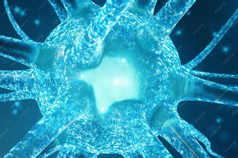 Premium Photo Conceptual Illustration Of Neuron Cells With Glowing Link Knots Neurons In