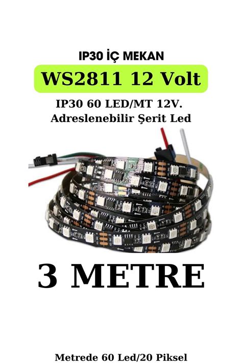 ankarateknik Ws Ip Adreslenebilir Argb Piksel Şerit Led volt ölçü Seçin Fiyatı