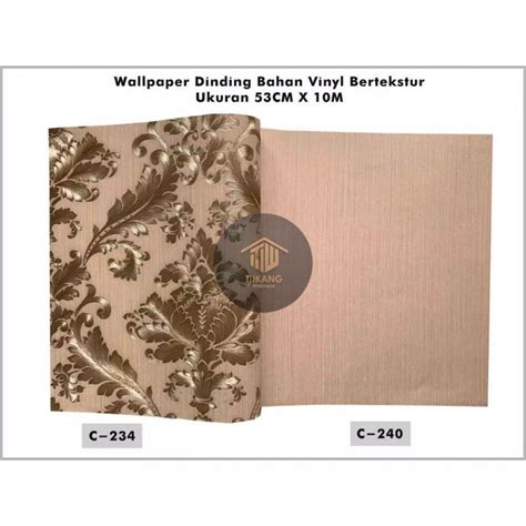 Jual WALLPAPER DINDING VINYL SALUR PREMIUM D TEBAL BERTEKSTUR DAN TIMBUL WALPAPER WALPEPER