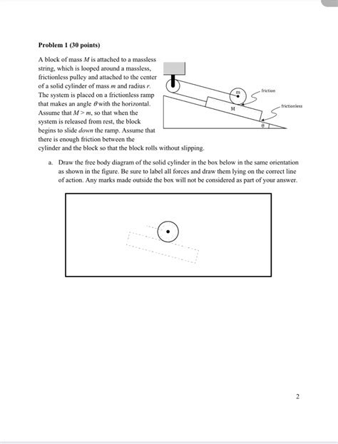 solved problem 1 30 points friction a block of mass m is