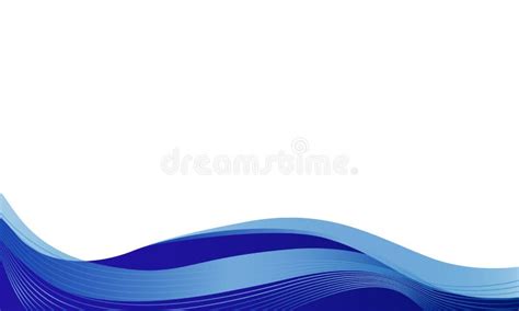 Abstract Blue Wave Curve Art Graphic Background Stock Vector