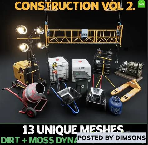 Unreal Engine Props Construction Props Vol 2 V51 Avaxgfx