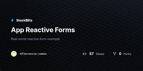 App Reactive Forms StackBlitz