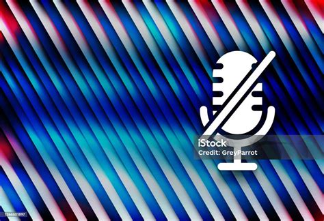 靜音麥克風圖示彩色明亮運動背景插圖向量圖形及更多互聯網圖片 互聯網 停止手勢 停止標誌 Istock