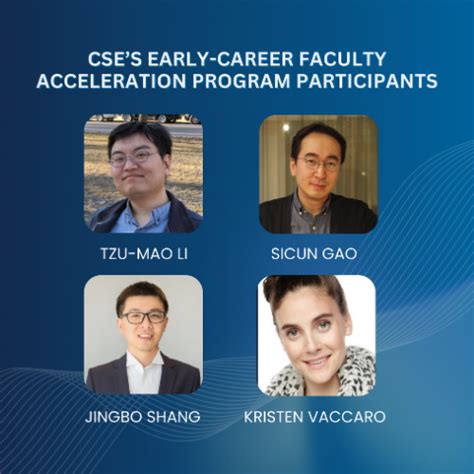 CSE Faculty Members Join Jacobs School Early Career Faculty