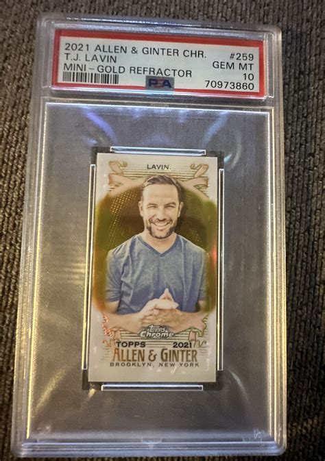 2021 Topps Chrome Allen And Ginter Chrome Gold Refractor 50 Tj Lavin