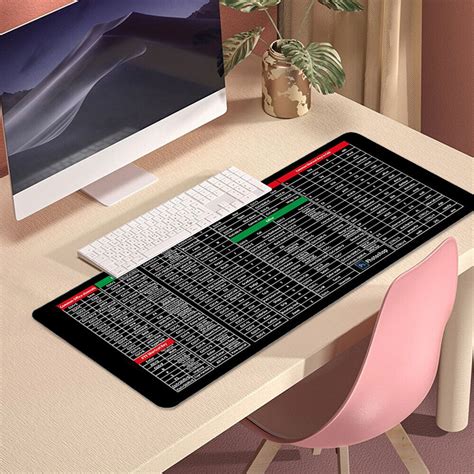 Excel Shortcuts Cheat Sheet Office Mouse Pad Keyboard Mats Desk Giant