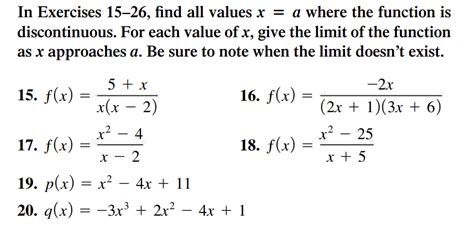 Solved In Exercises 15 26 ﻿find All Values Xa Where The