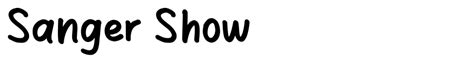 Sanger Show Font Vectordad