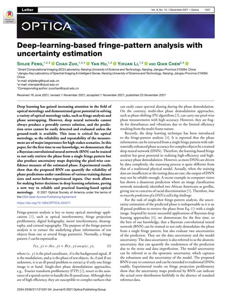 pdf deep learning based fringe pattern analysis with model