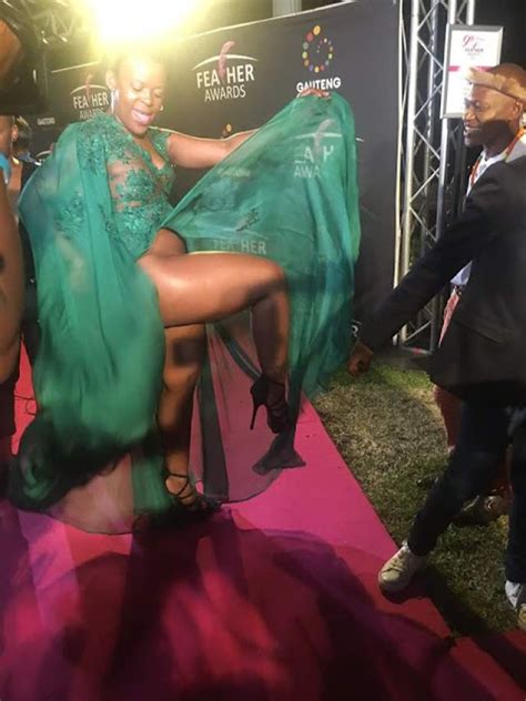 Shameful South African Socialite Zodwa Wabantu Goes Pantless At Award