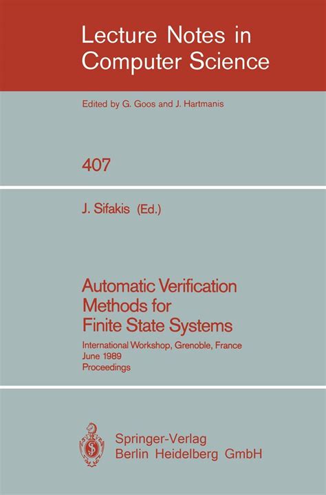Automatic Verification Methods For Finite State Systems International