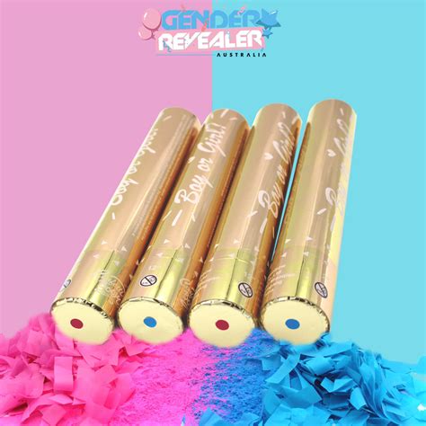 Gender Reveal Combination Cannon 4 Pack Gender Revealer Australia