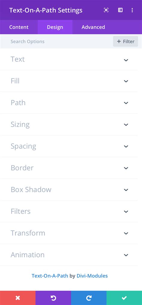 Design Tab Text On A Path Docs Divi Modules