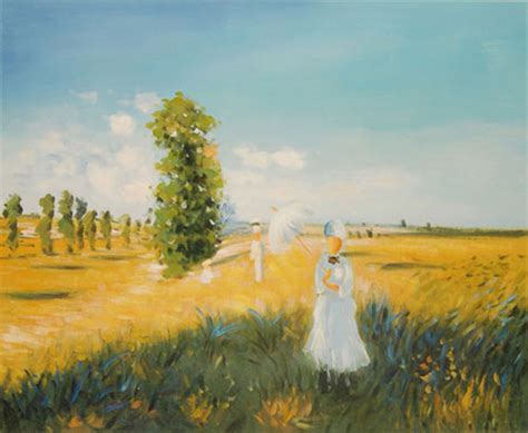 Quadro La Promenade Di Monet Falso D Autore 50x60cm Paesaggi