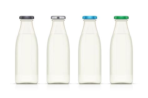 Glass Milk Bottle Vector