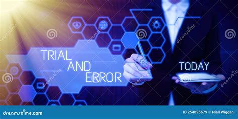 Writing Displaying Text Trial And Error Business Concept Lear