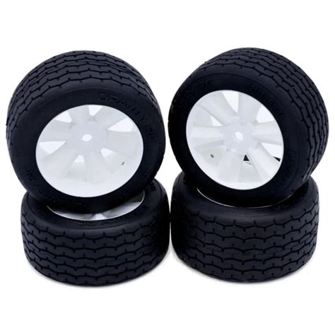 Gravity RC VTA Tires Pre Glued On VTA Edge Wheels White Set Of GRC W