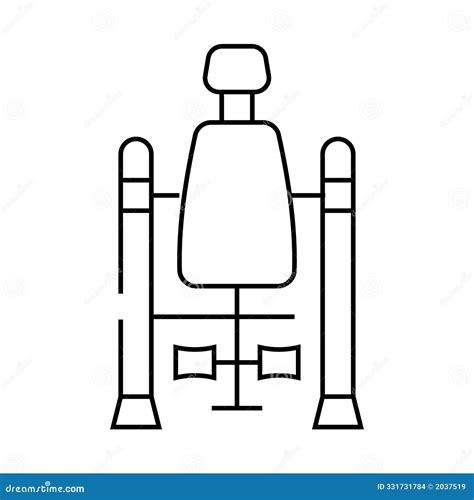Inversion Table Line Icon Vector Illustration Flat Stock Illustration Illustration Of Health