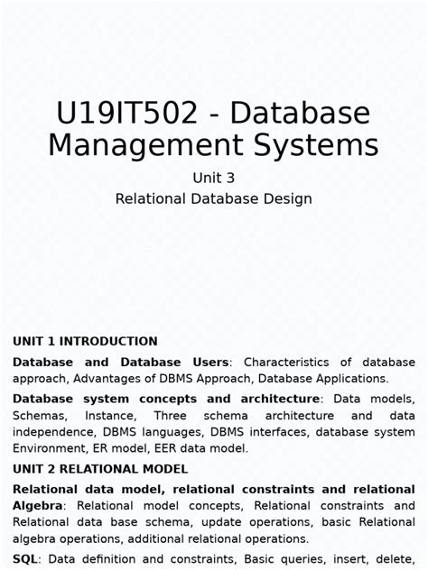 Relational Database Design Concepts Pdf Databases Relational Database