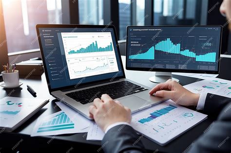 Premium Photo Analyst Working In Business Analytics And Data