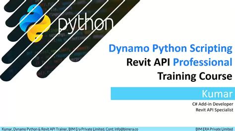 Rajesh Kumar On Linkedin Revit Python Is Very Easy Have A Look Here Training Starts From